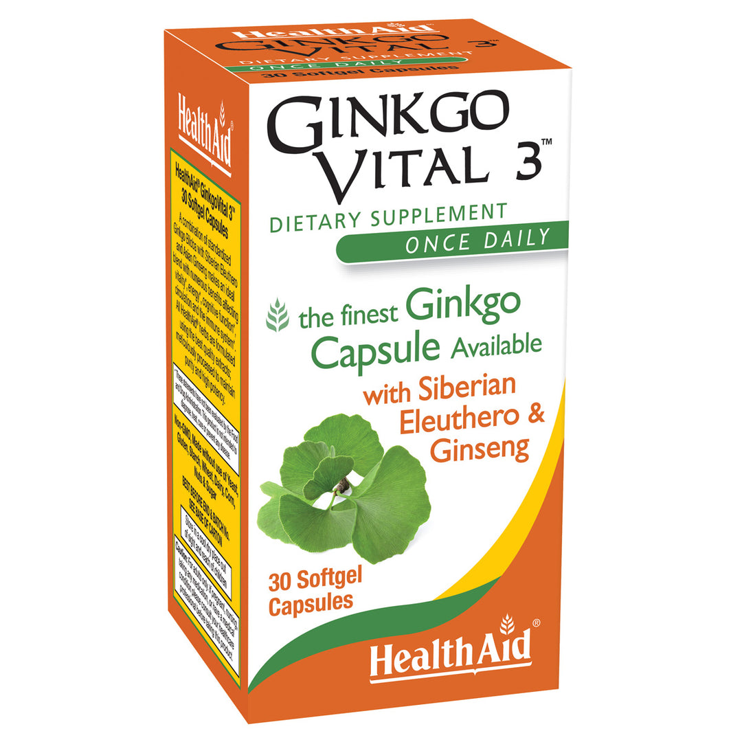 GinkgoVital +3 Capsules – HealthAid®