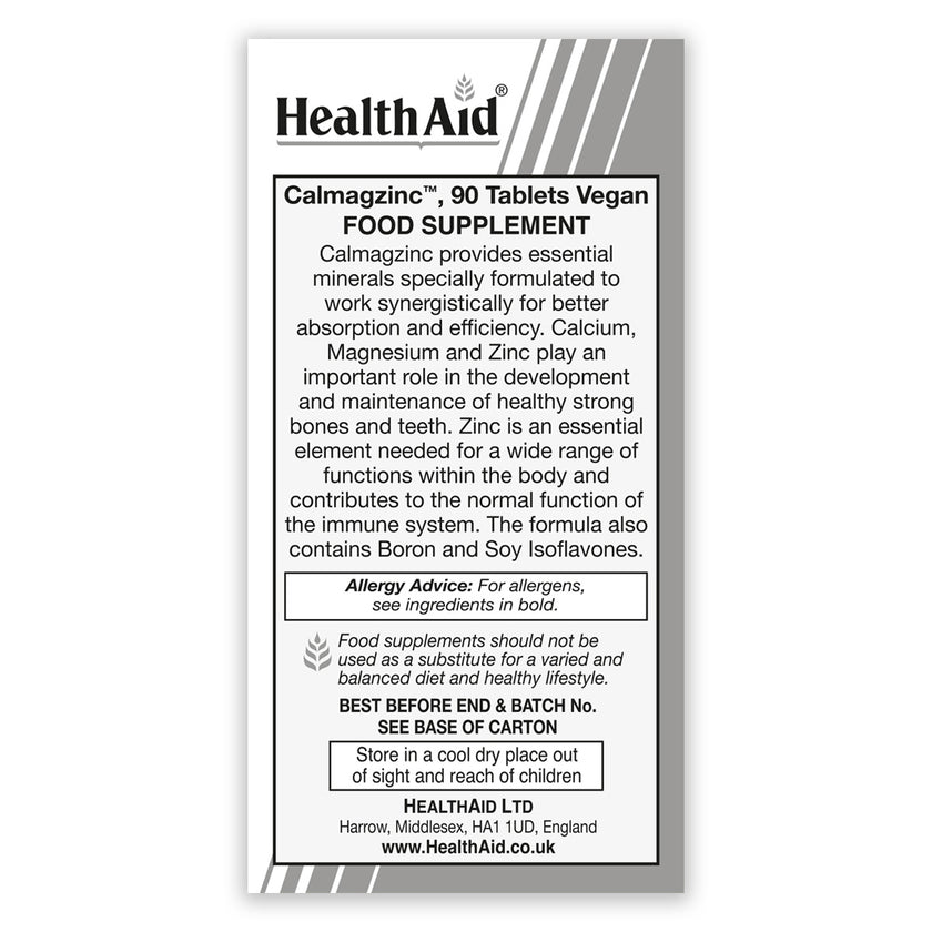 Calmagzinc Tablets – HealthAid®
