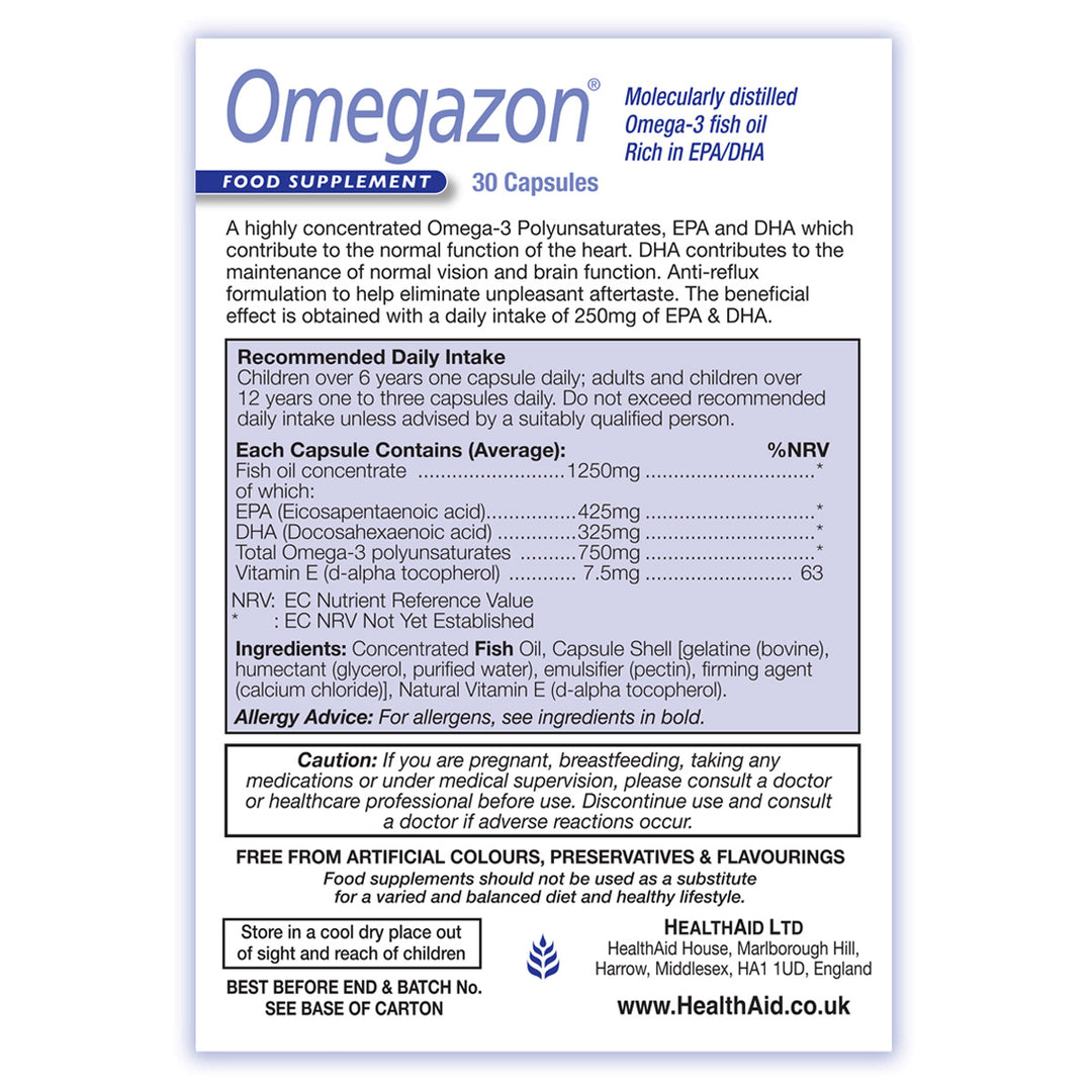 Omegazon (Omega 3 Fish Oil) Capsules – HealthAid®