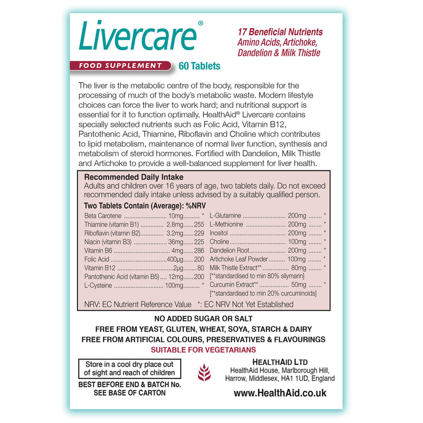 Livercare® Tablets – HealthAid®