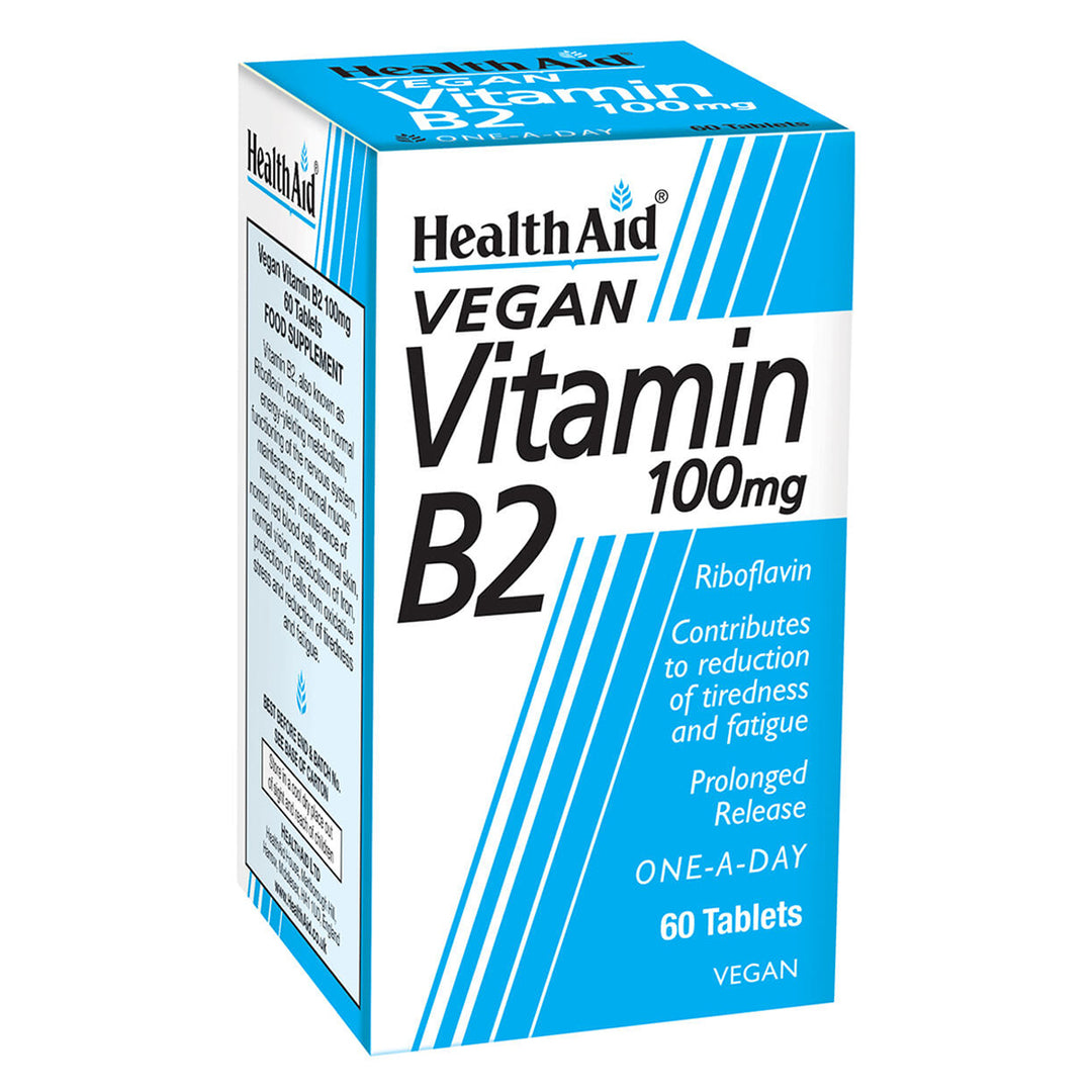Vitamin B2 100mg (Riboflavin) Tablets – HealthAid®