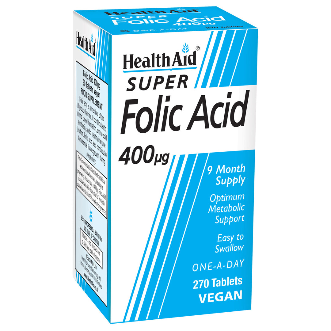 Folic Acid 400µg Tablets – HealthAid®