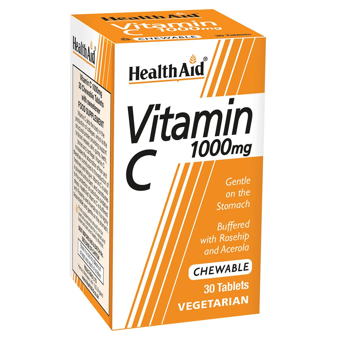 Vitamin C 1000mg Chewable Tablets – HealthAid®