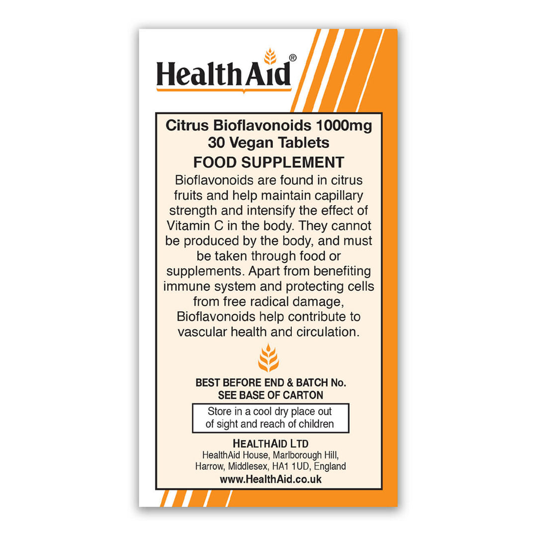Citrus Bioflavonoid 1000mg Tablets – HealthAid®
