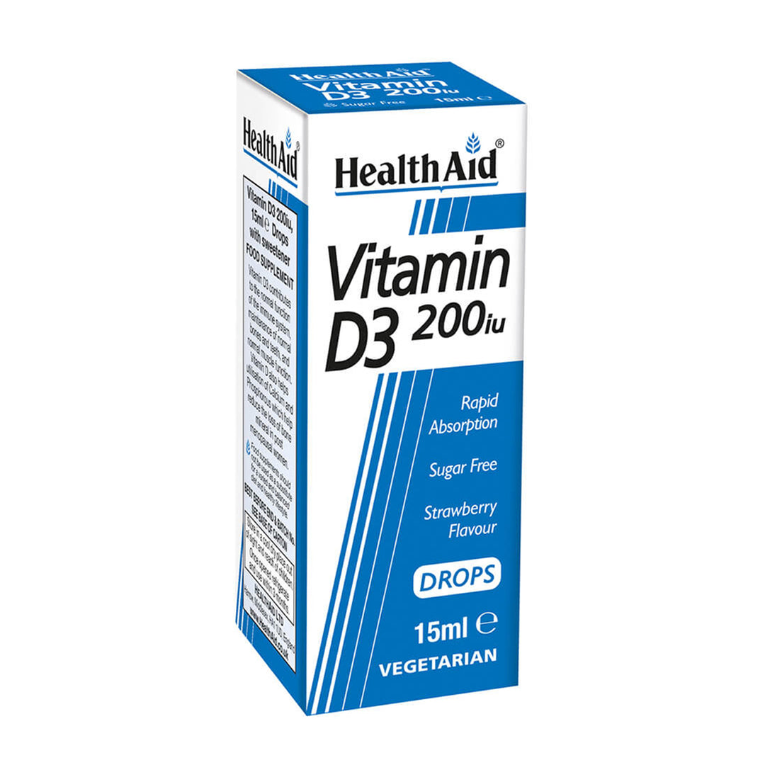 Vitamin D3 200iu Drops – HealthAid®