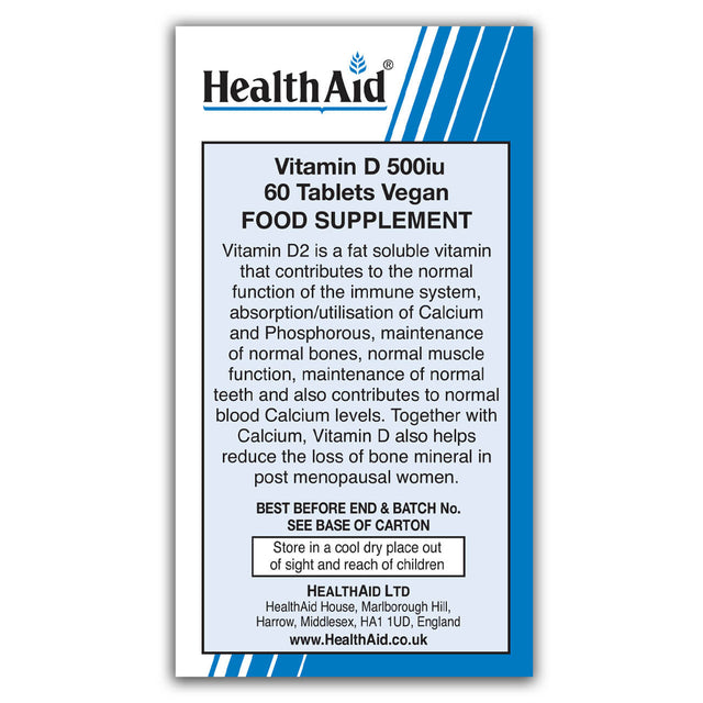 HealthAid Vitamin D Tablets – HealthAid®