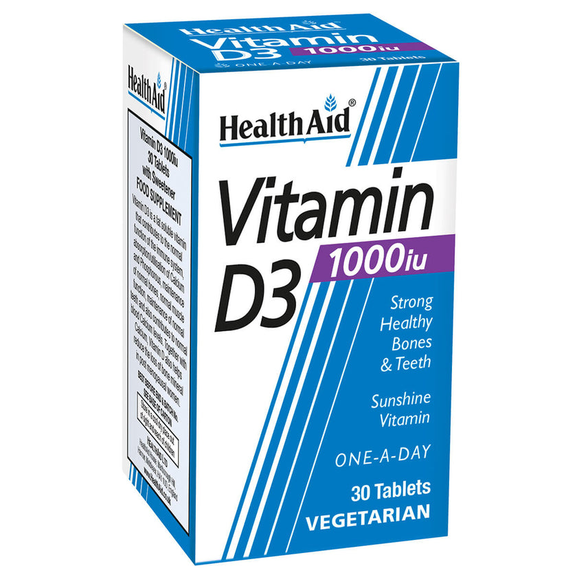 Vitamin D3 1000iu Tablets – HealthAid®