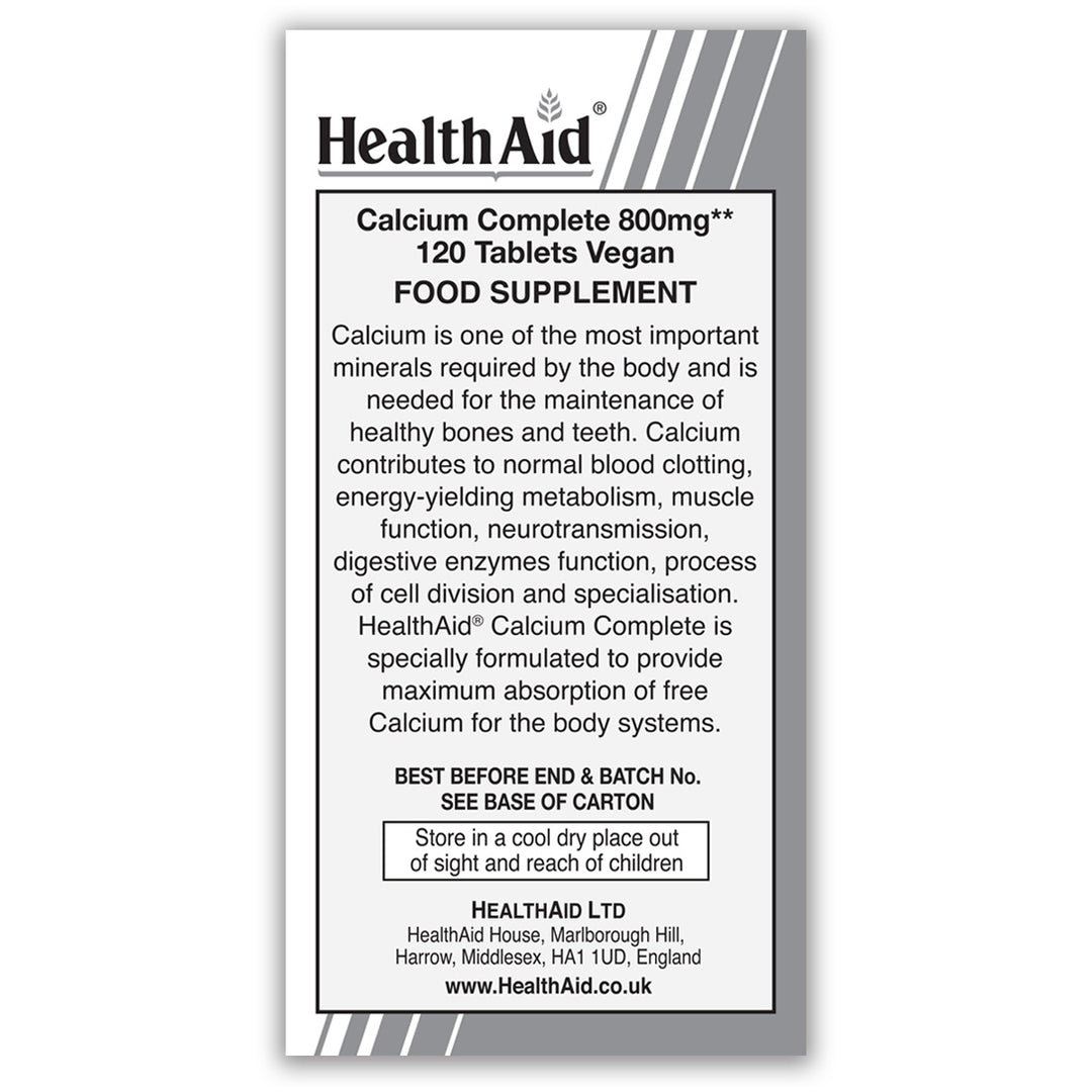 Calcium Complete 800mg Tablets – HealthAid®