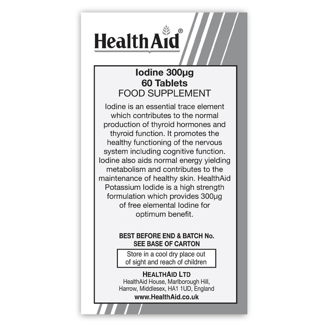 Iodine 300µg Tablets – HealthAid®
