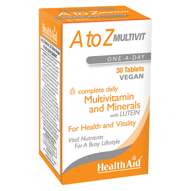 A to Z Multivit Tablets, Energy, Immunity, Brain Health | HealthAid ...