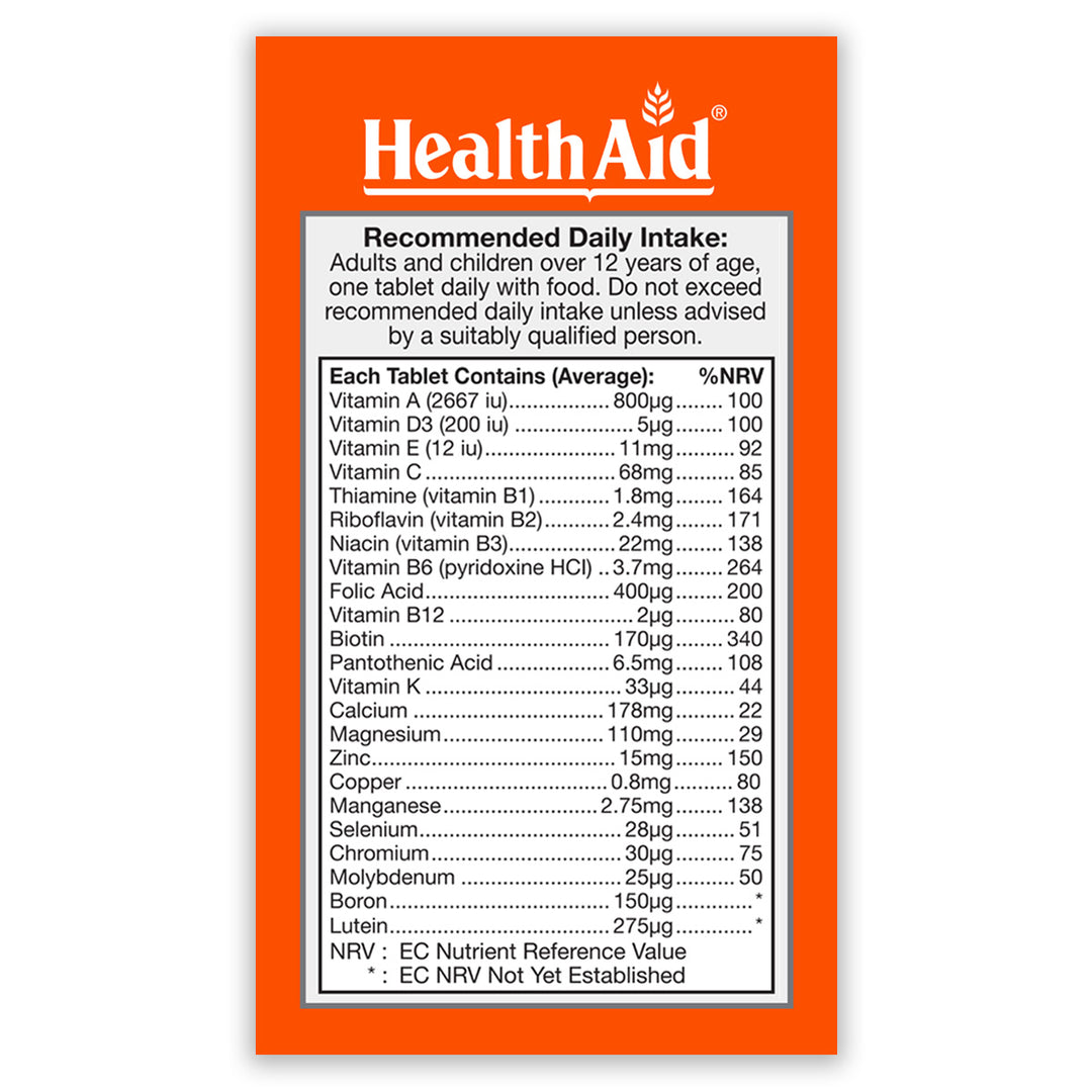 A-Z Multivit Without Iron – HealthAid®