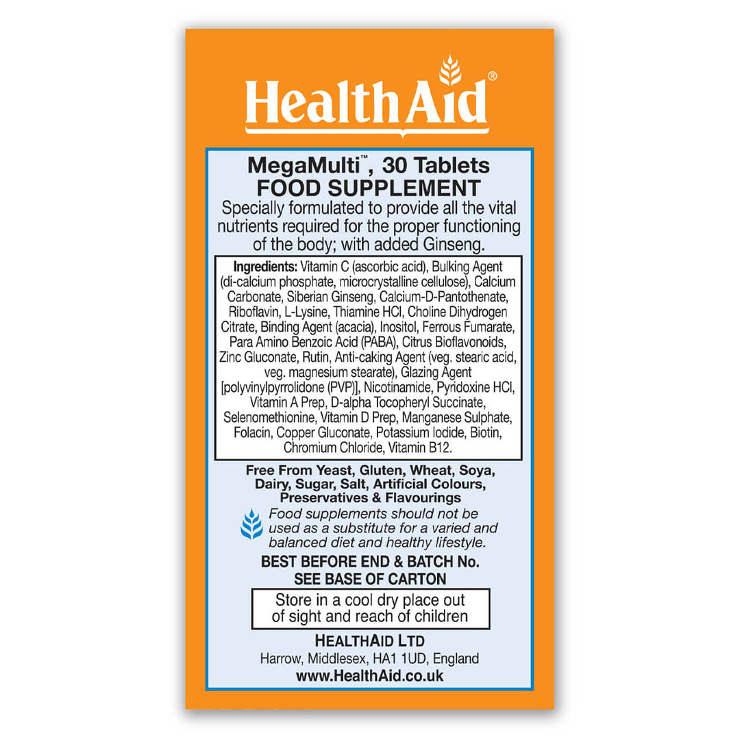Mega-Multi's Tablets – HealthAid®