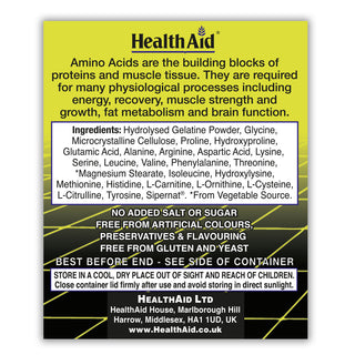 Free Form Multi Amino Acids Tablets, Muscles, Protein | HealthAid ...