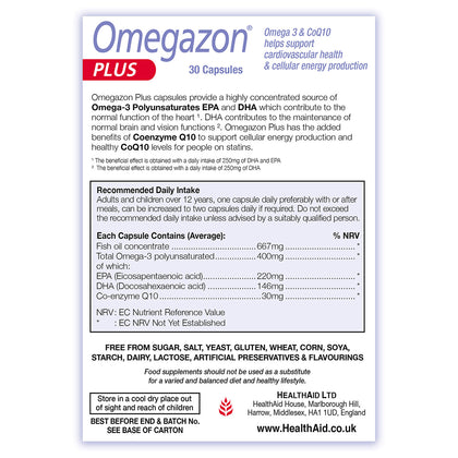 Omegazon Plus (CoQ10) Capsules – HealthAid®
