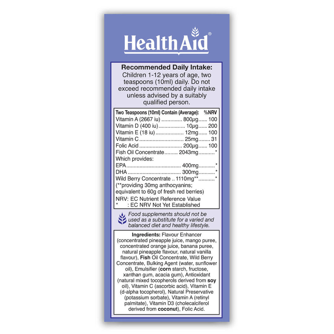 KidzOmega Liquid – HealthAid®