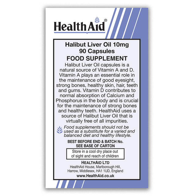 Halibut Liver Oil Capsule – HealthAid®