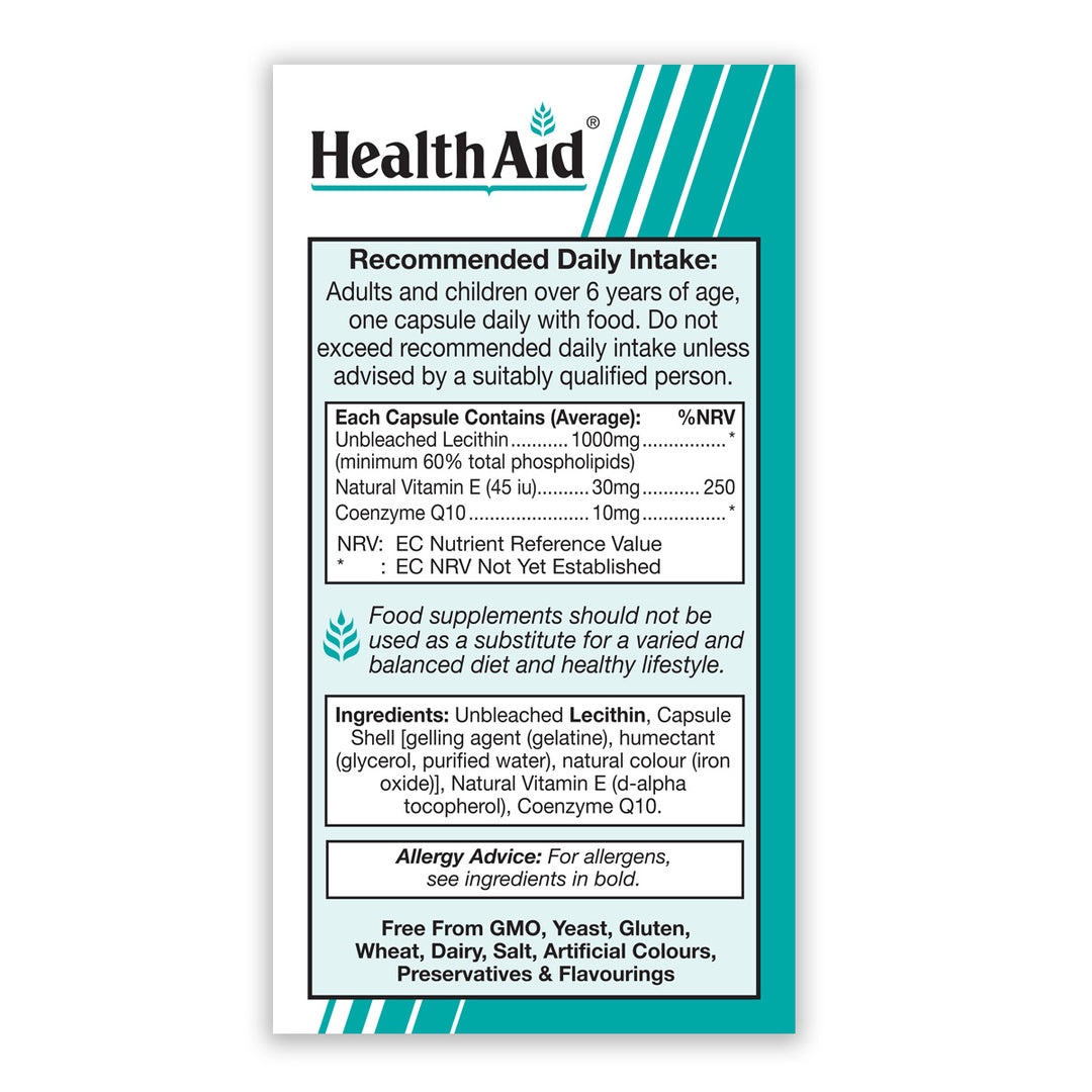 Lecithin 1000mg Capsules – HealthAid®