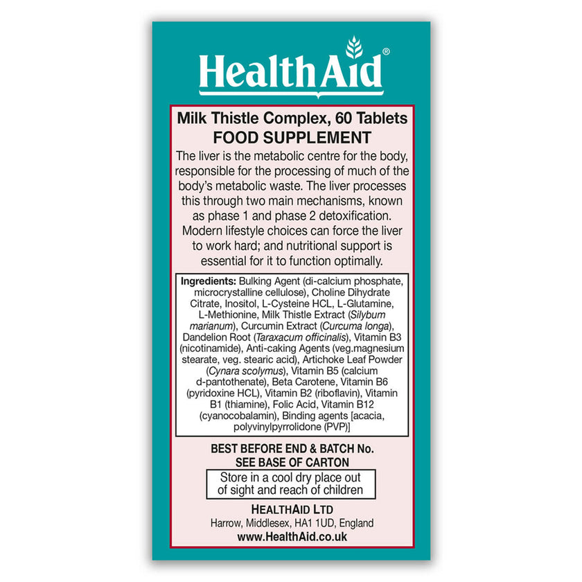 Milk Thistle Complex Tablets – HealthAid®