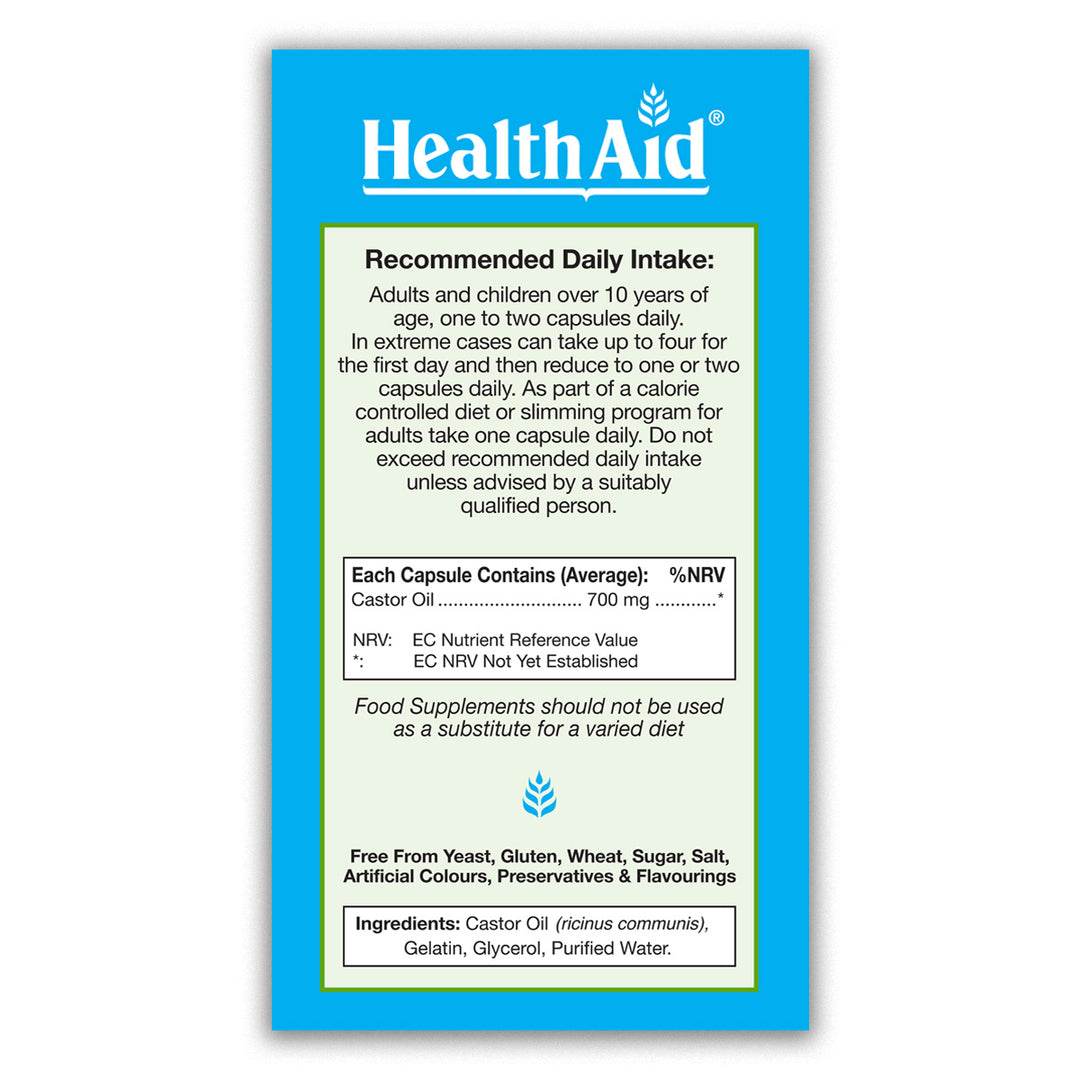 Castroclean (Castor Oil) 700mg Capsules – HealthAid®