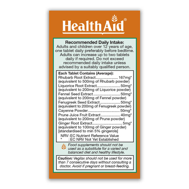 Vegilax Tablets – HealthAid®