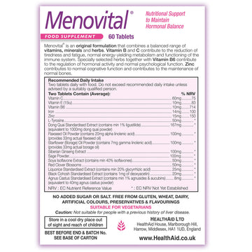 Menovital® Tablets – HealthAid®