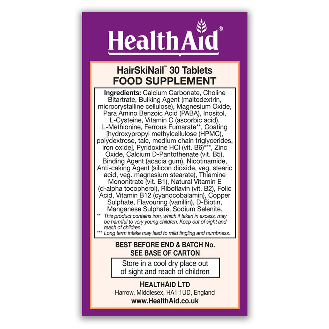 HairSkiNail™ Tablets – HealthAid®