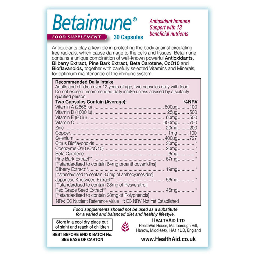 Betaimune® Capsules – HealthAid®