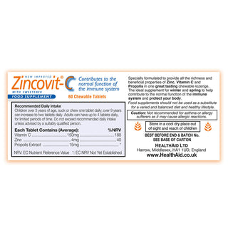 Zincovit®-C Tablets – HealthAid®