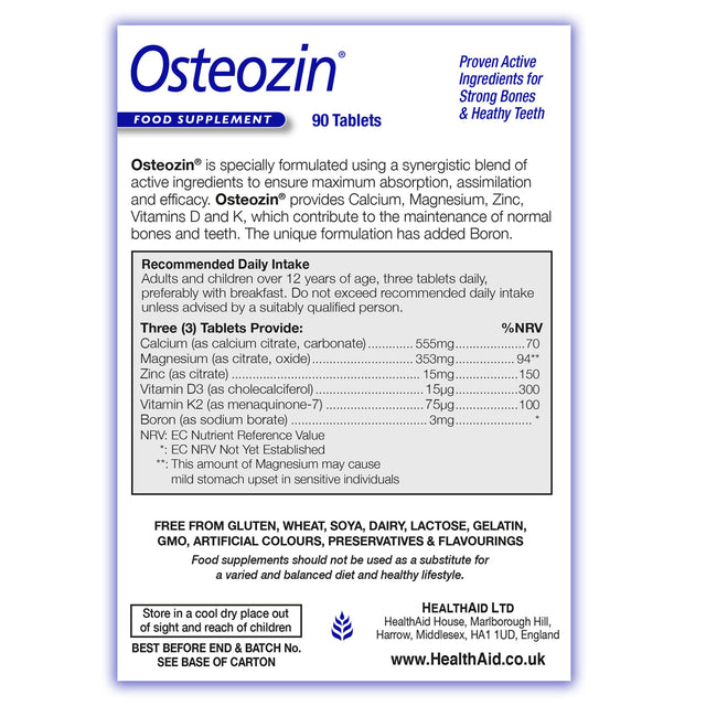 Osteozin Tablets – HealthAid®