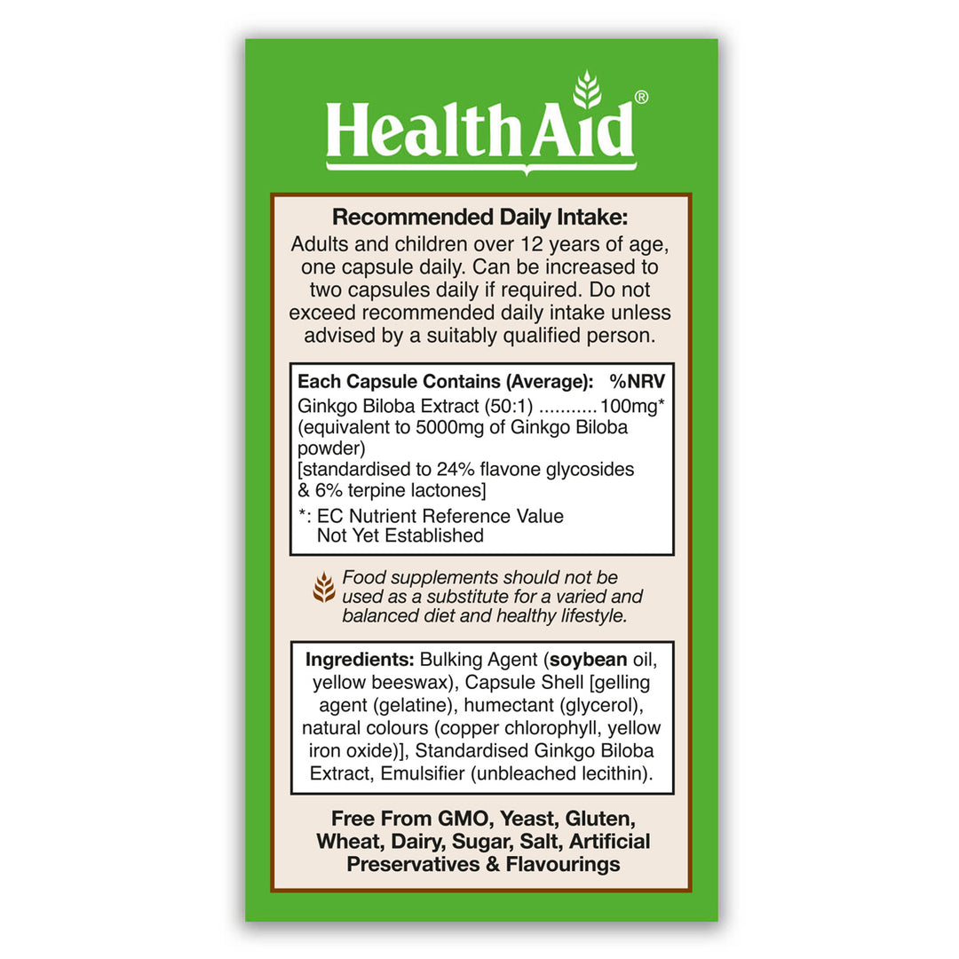GinkoVital® 5000mg Capsules – HealthAid®