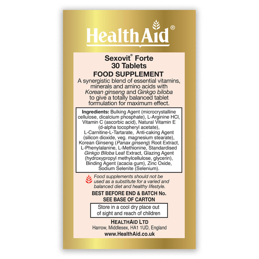 Sexovit Forte Tablets – HealthAid®