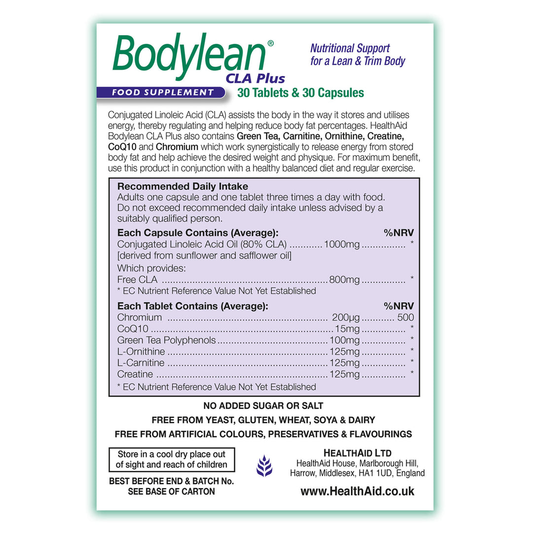 Bodylean CLA Plus Tablets & Capsules – HealthAid®