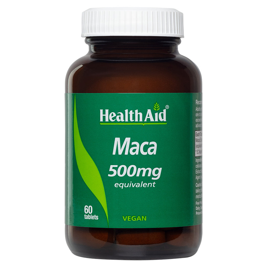 Maca 500mg Tablets – HealthAid®