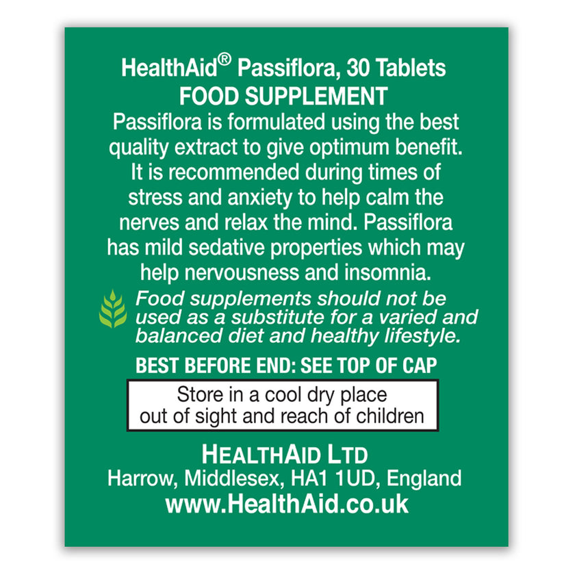 Passiflora 1000mg Tablets – HealthAid®