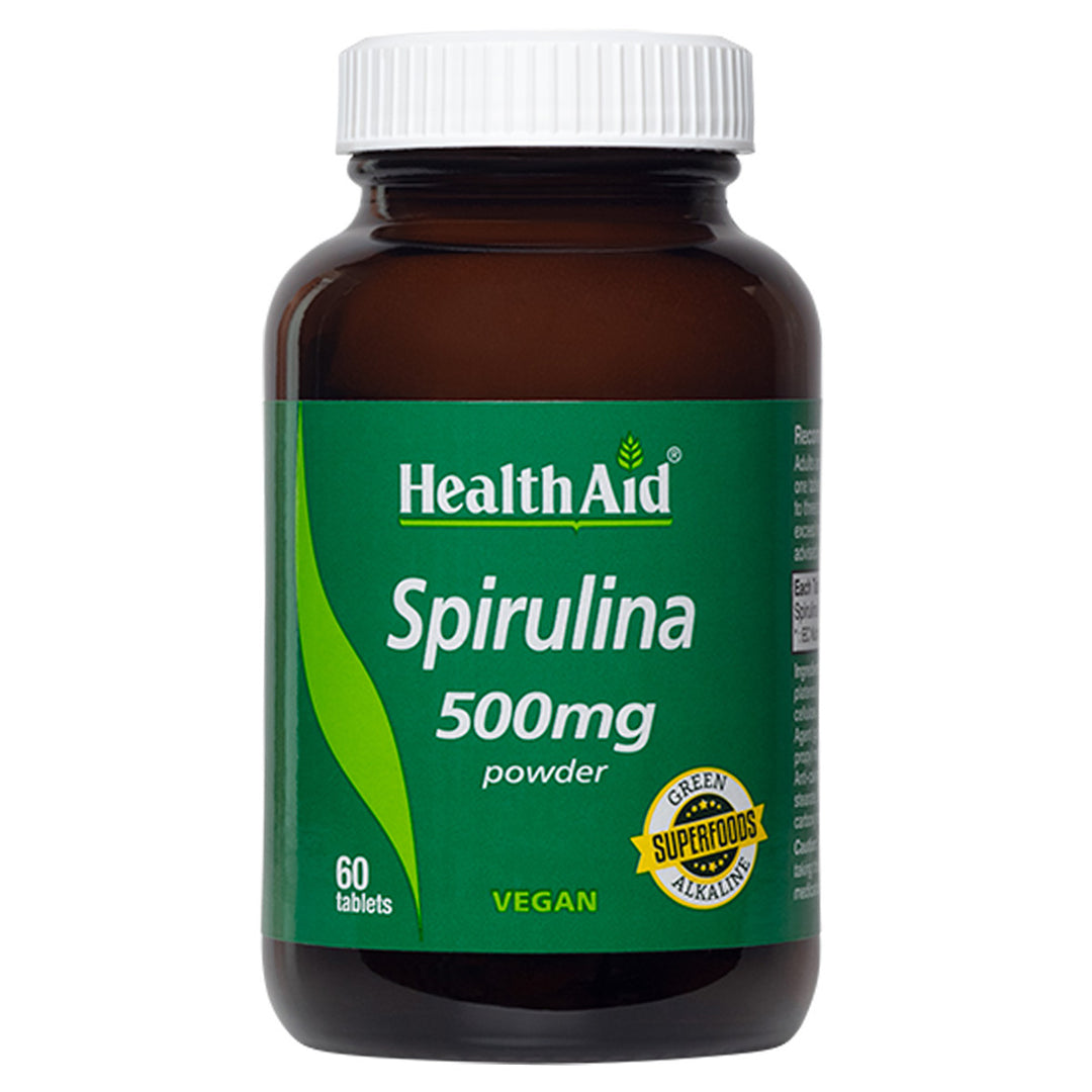 Spirulina 500mg Tablets – HealthAid®