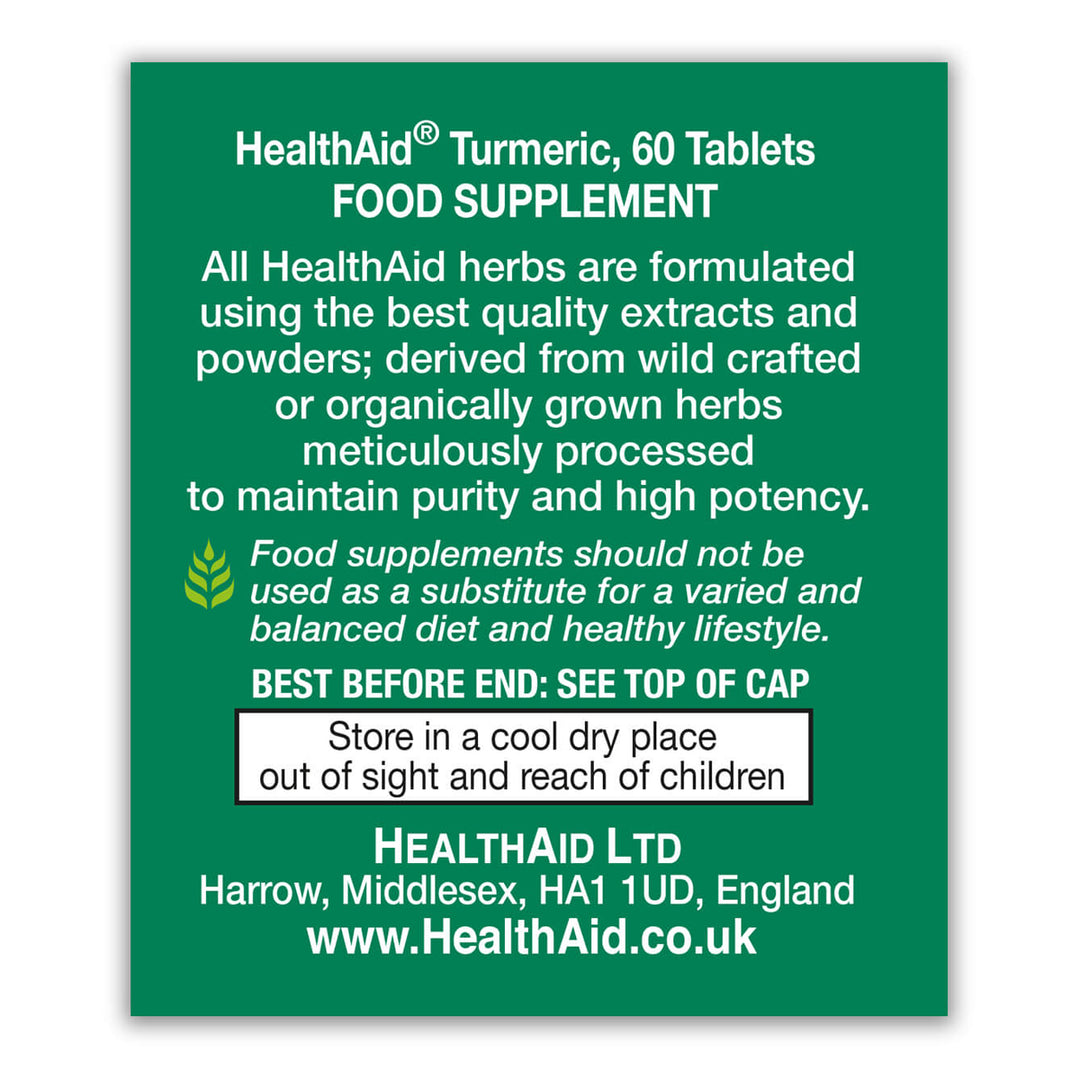 Turmeric Tablets 750mg – HealthAid®