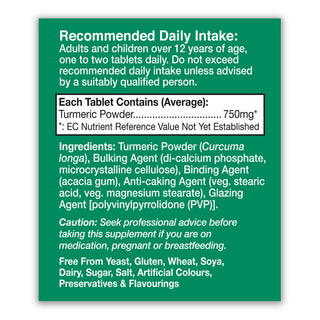 Turmeric Tablets 750mg – HealthAid®