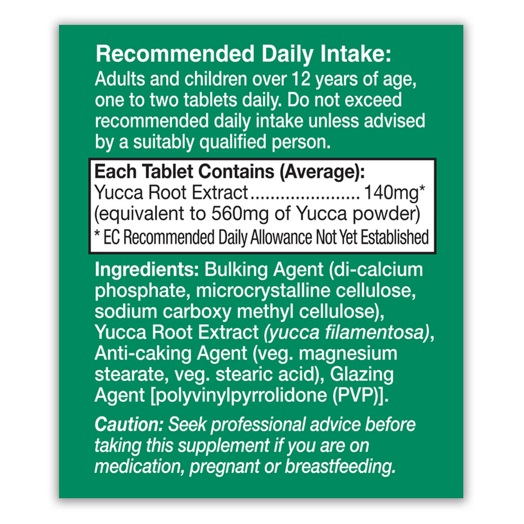 Yucca Root 560mg equivalent Tablets – HealthAid®